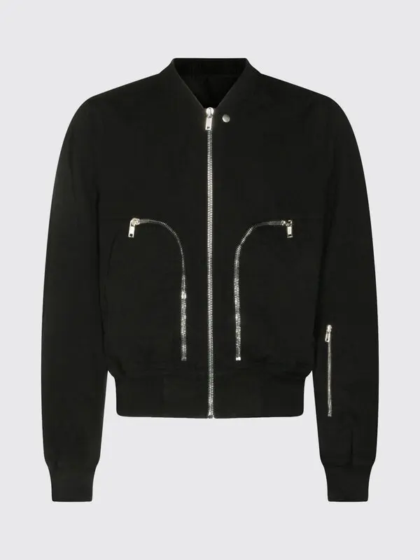 Rick Owens Polyamide Bomber Jacket With Biker Collar And Zip Closure