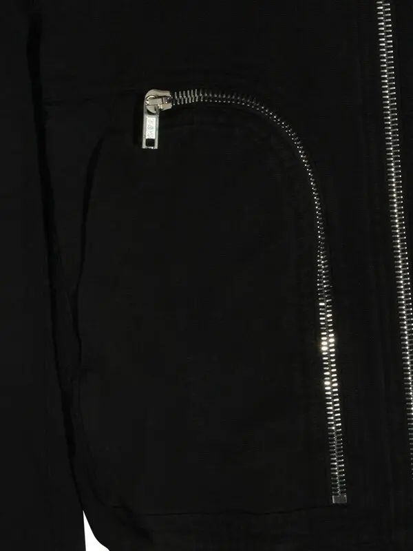 Rick Owens Polyamide Bomber Jacket With Biker Collar And Zip Closure