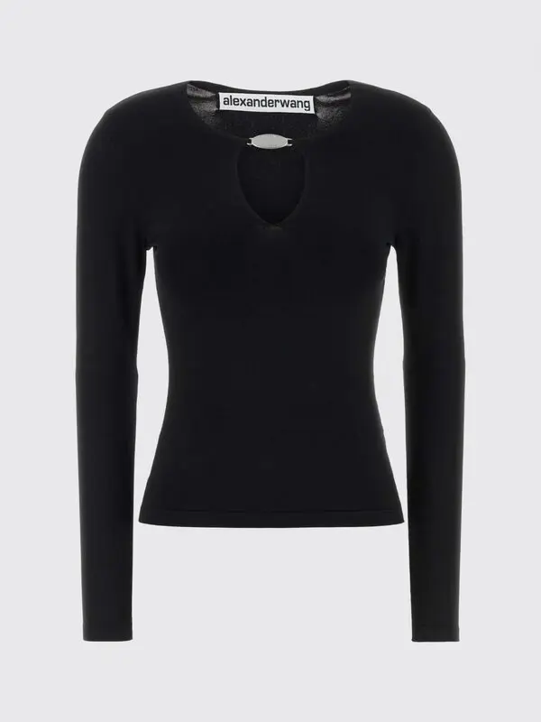 Alexander Wang Viscose Top With Metal Plaque