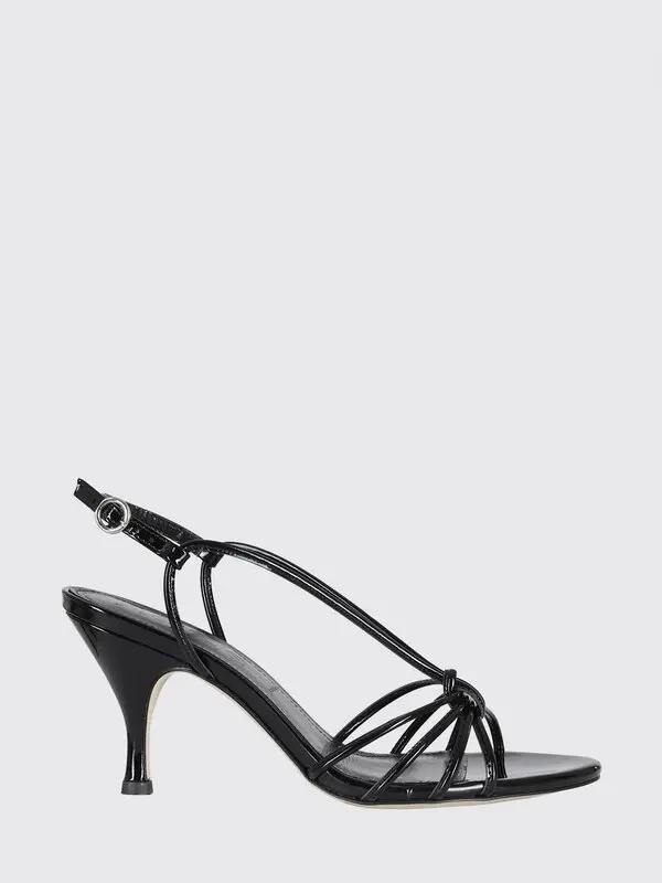 AeydĒ Solange Slingback Sandals In Patent Leather - Black