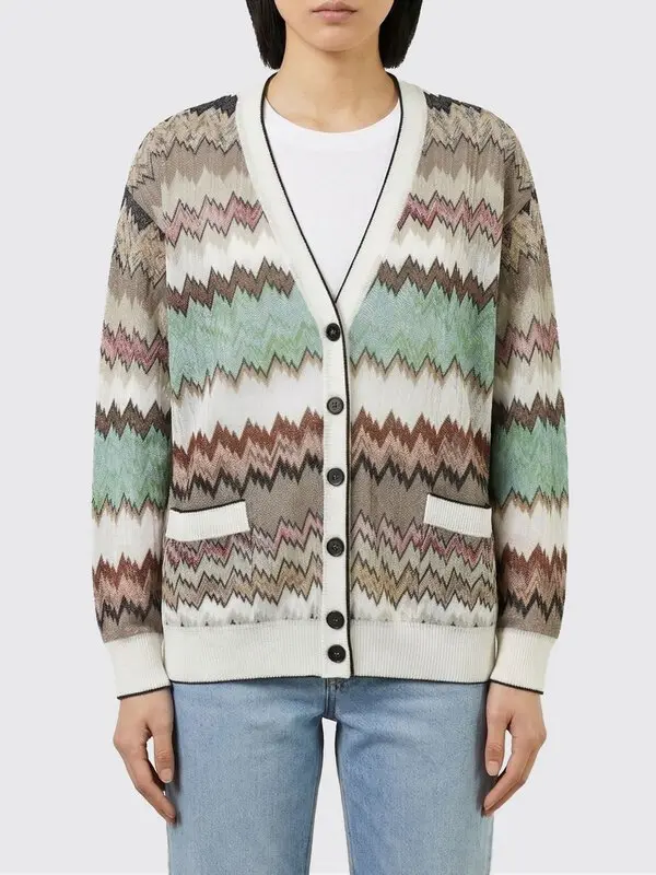 Missoni Viscose Lurex Zig Zag Cardigan