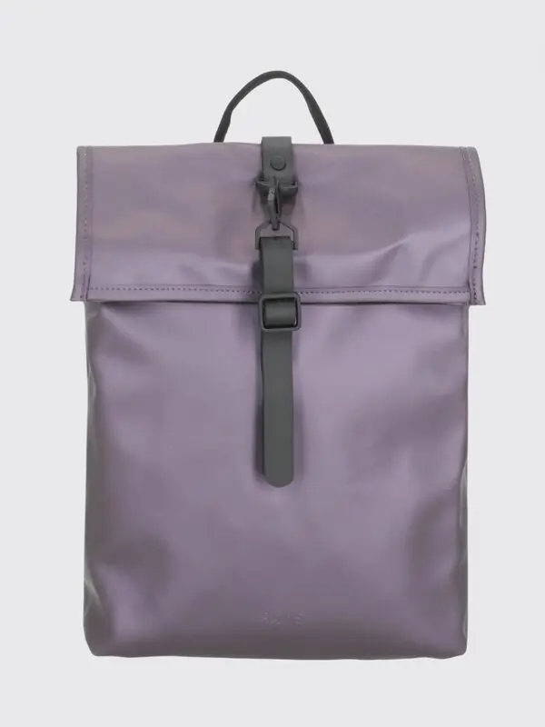 Rains Waterproof Rolltop Rucksack In Polyester - Violet