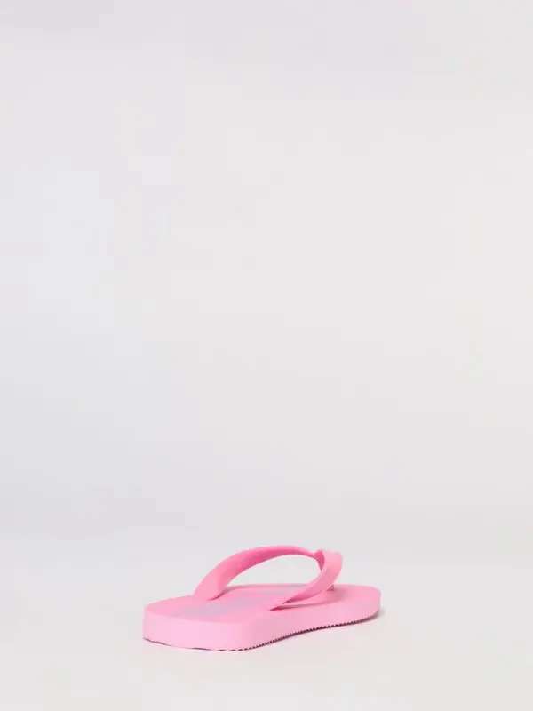 Versace Rubber Flip Flops With Printed Logo - Pink