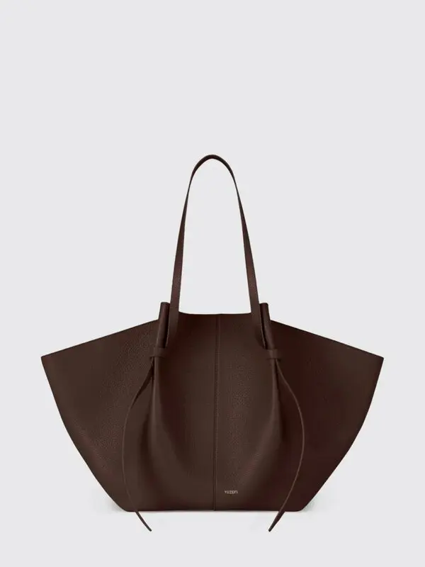 Yuzefi Large Mochi Grained Leather Shoulder Bag With Double Handle