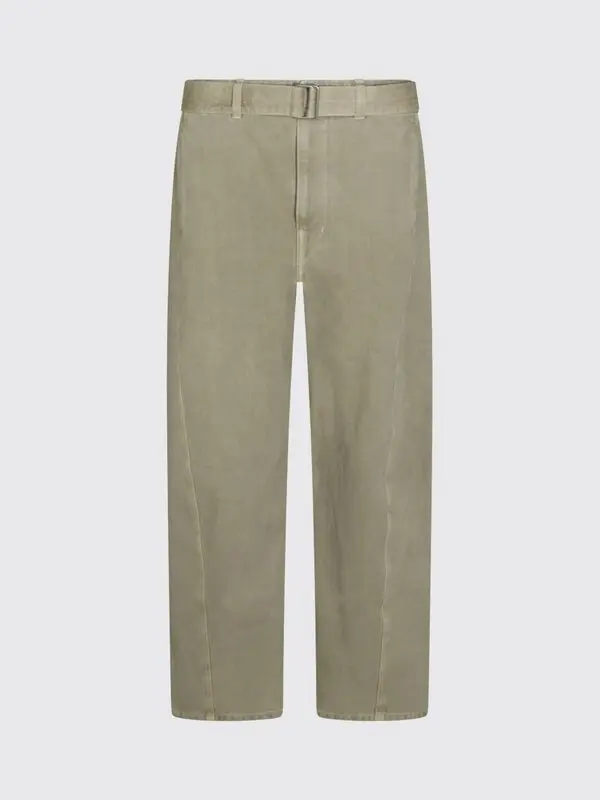 LEMAIRE Wide Leg Cotton Trousers With Adjustable Belt