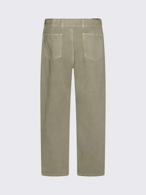 LEMAIRE Wide Leg Cotton Trousers With Adjustable Belt