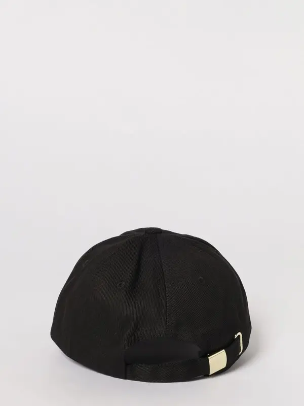 Versace Cotton Twill Baseball Cap With Logo Print - Black