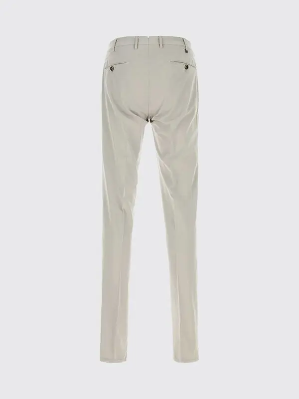 PT TORINO Stretch Cotton And Silk Chino Trousers - Grey 1