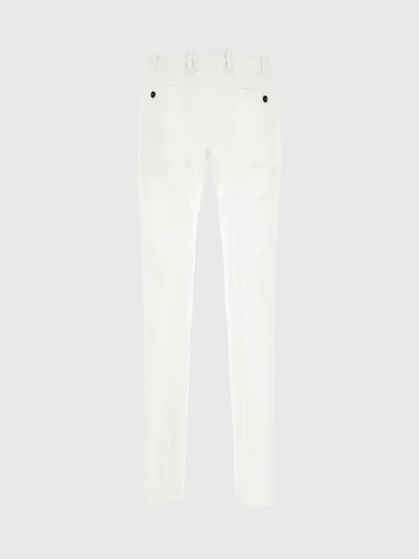 PT TORINO Stretch Cotton And Silk Chino Trousers - White