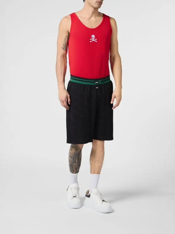 Philipp Plein Silk Jogging Shorts - Black