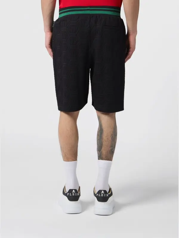 Philipp Plein Silk Jogging Shorts - Black