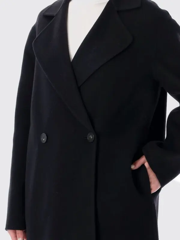 Stella McCartney Long Double-breasted Pure Wool Coat With Lapels