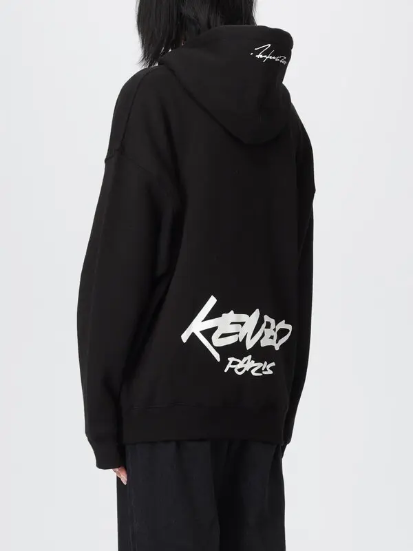 Kenzo Cotton Hoodie With Floral Detail