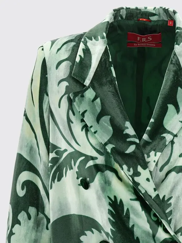 F.R.S FOR RESTLESS SLEEPERS Double Breasted Printed Blazer