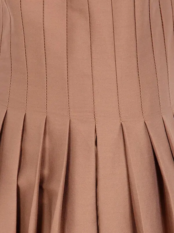 SEMICOUTURE Pleated Midi Dress With Sweetheart Neckline