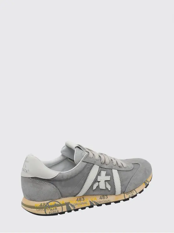 Premiata Lucy Cotton Twill And Nylon Sneakers - Grey