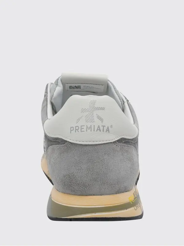 Premiata Lucy Cotton Twill And Nylon Sneakers - Grey