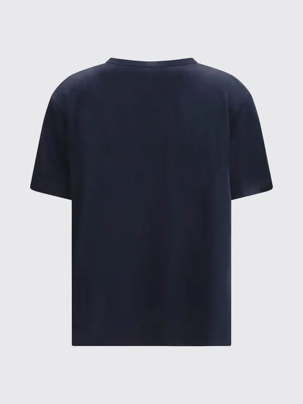Fabiana Filippi V-neck T-shirt With Pocket Detail - Blue