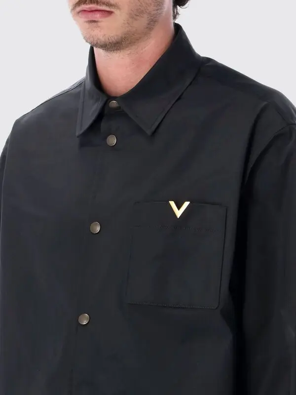 Valentino Garavani Technical Fabric Shirt Jacket With Vlogo Signature