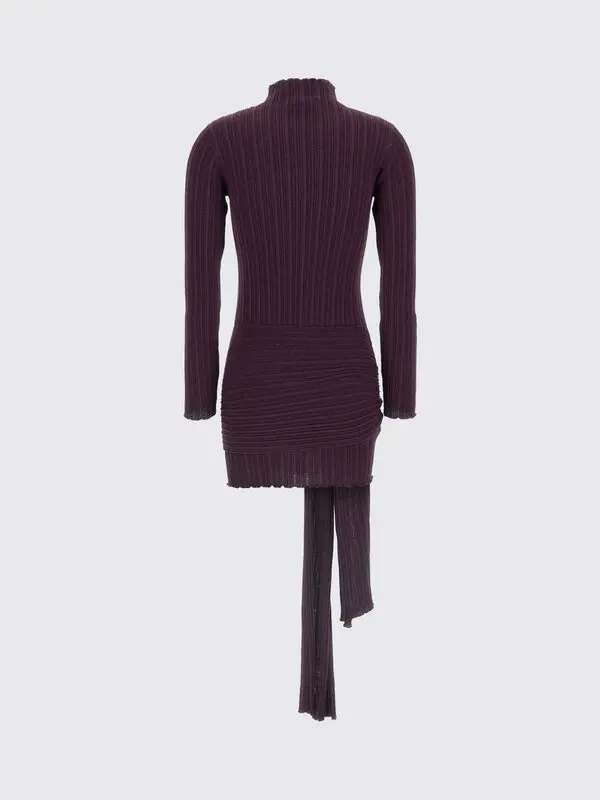 Giuseppe Di Morabito Ribbed Knit Mini Dress With Detachable Tie