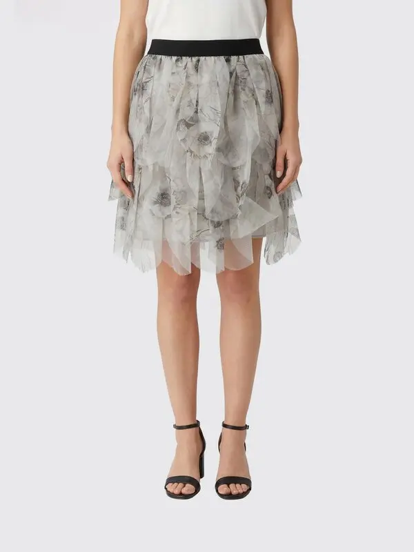 Max Mara Floral Print Silk Mini Skirt