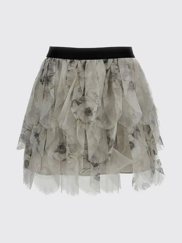 Max Mara Floral Print Silk Mini Skirt