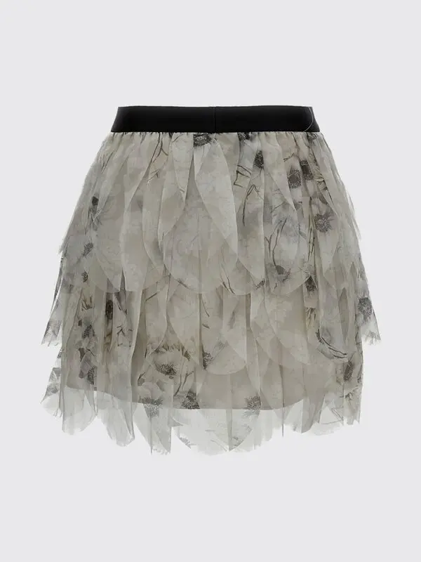 Max Mara Floral Print Silk Mini Skirt