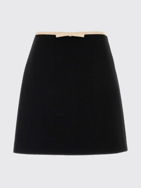 Valentino Garavani Virgin Wool Mini Skirt With Bow