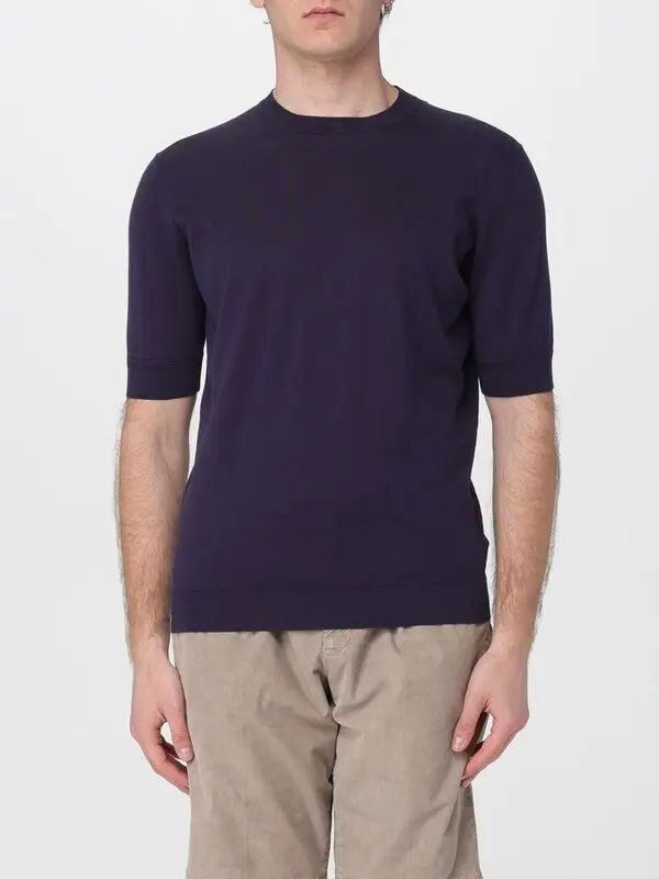 PT TORINO Short-sleeved Cotton Crew Neck Sweater