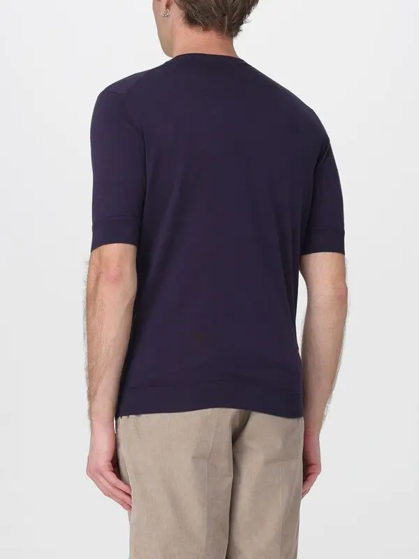PT TORINO Short-sleeved Cotton Crew Neck Sweater