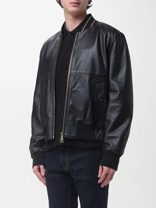 Versace Leather Bomber Jacket