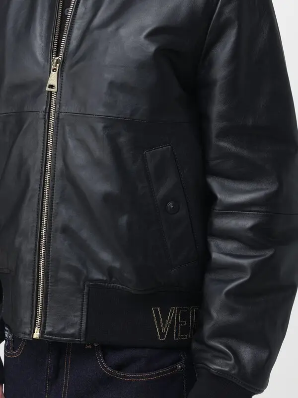 Versace Leather Bomber Jacket