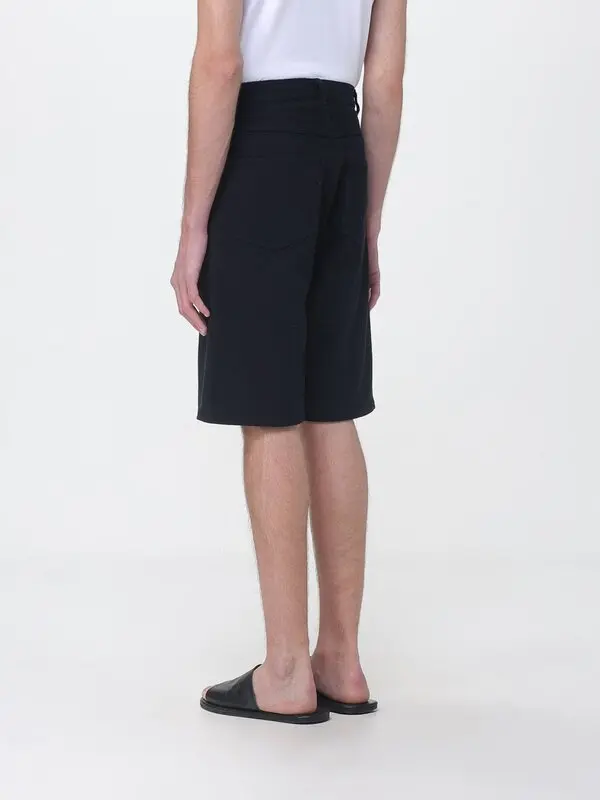 Auralee Knee-length Straight Fit Silk Shorts - Black
