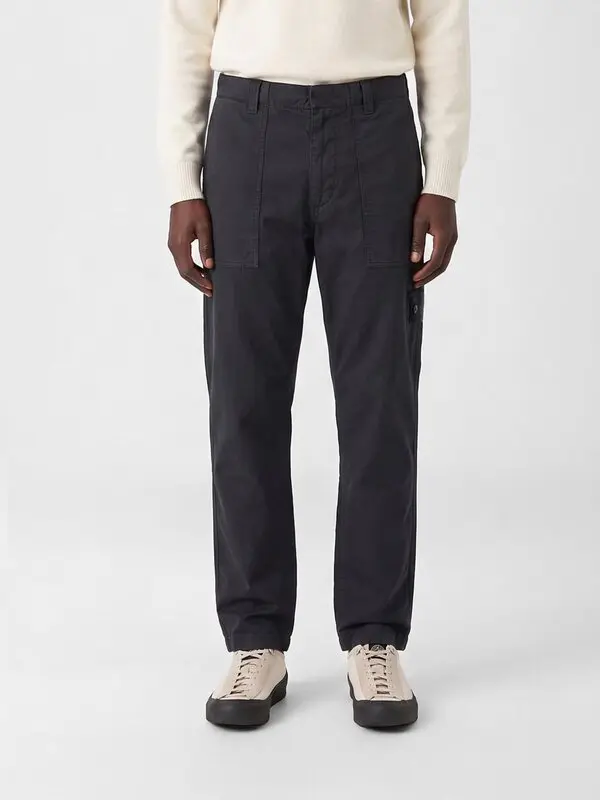 Stone Island Linen And Cotton Straight Trousers