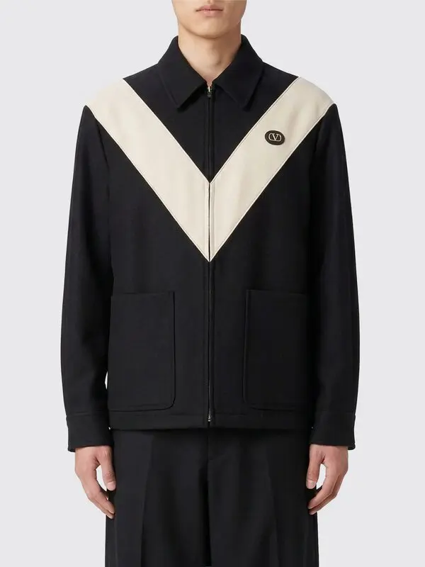 Valentino Garavani Vlogo Wool Blend Short Coat