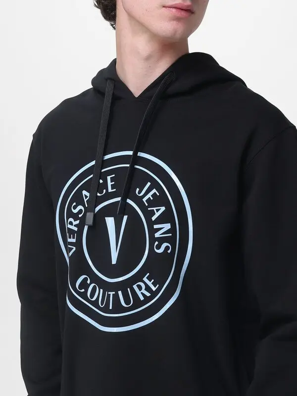 Versace Logo Hoodie - Black
