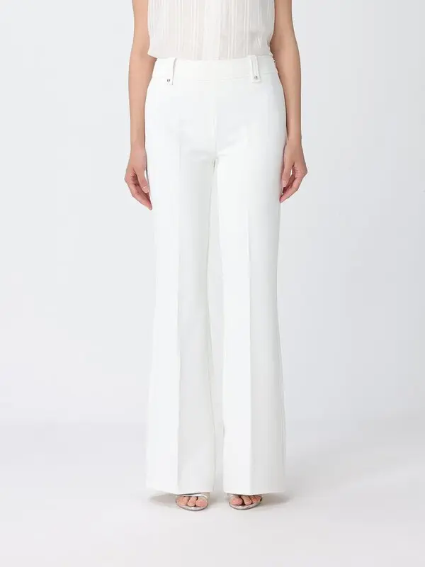 Liu Jo High-waisted Flared Crêpe Pants - Black