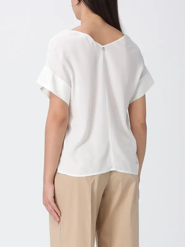 Liu Jo Sheer Viscose Blouse With A Deep V-neck