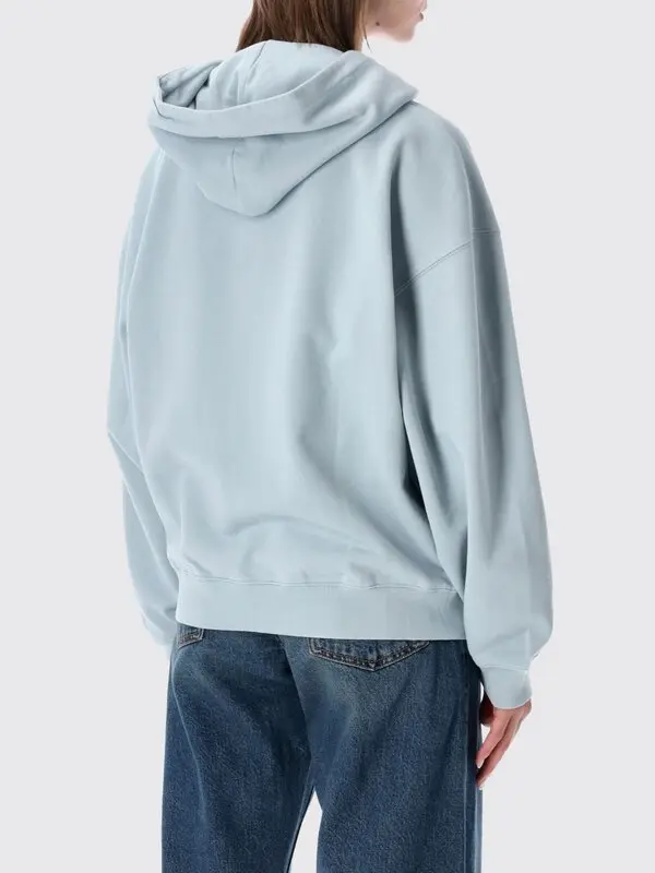 ANINE BING Relaxed Fit Cotton Hoodie With Monogram Patch