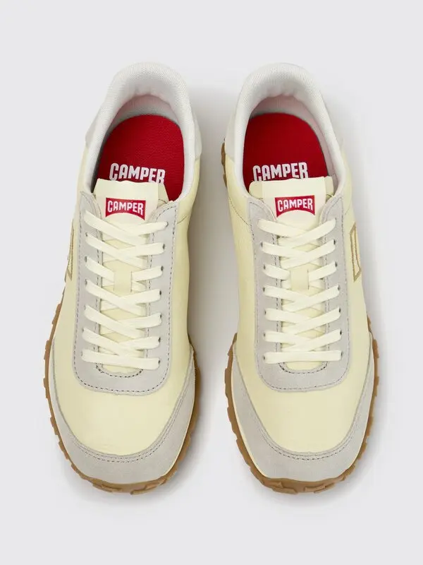 Camper Two-tone Drift Walk Leather And Suede Sneakers With Vibram Sole