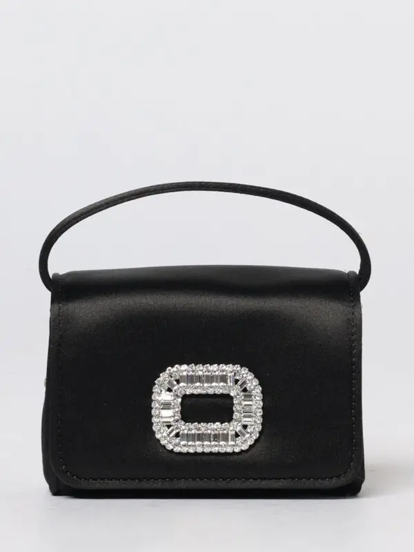 ROGER VIVIER Pilgrim Satin Bag With Jewel Buckle