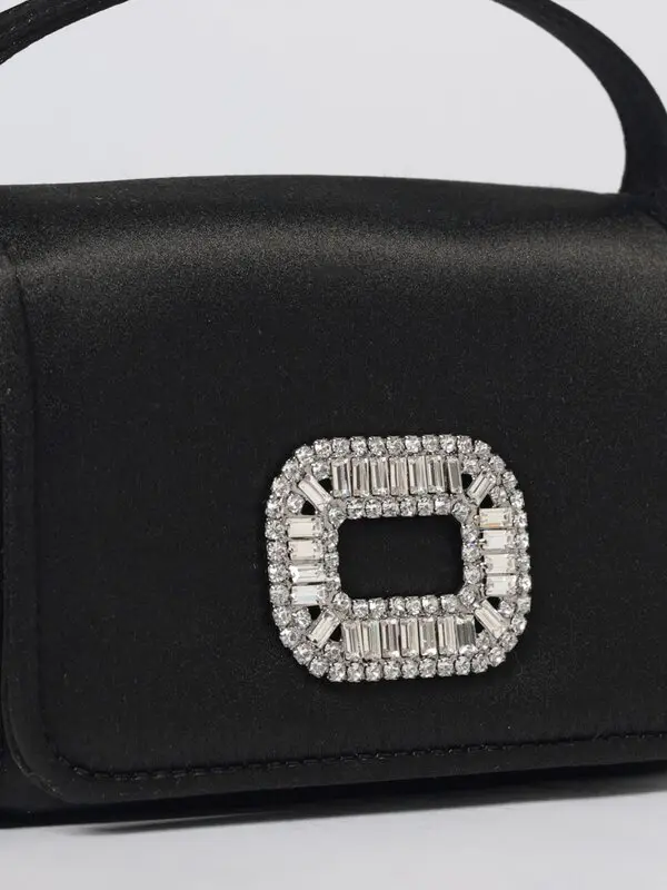 ROGER VIVIER Pilgrim Satin Bag With Jewel Buckle