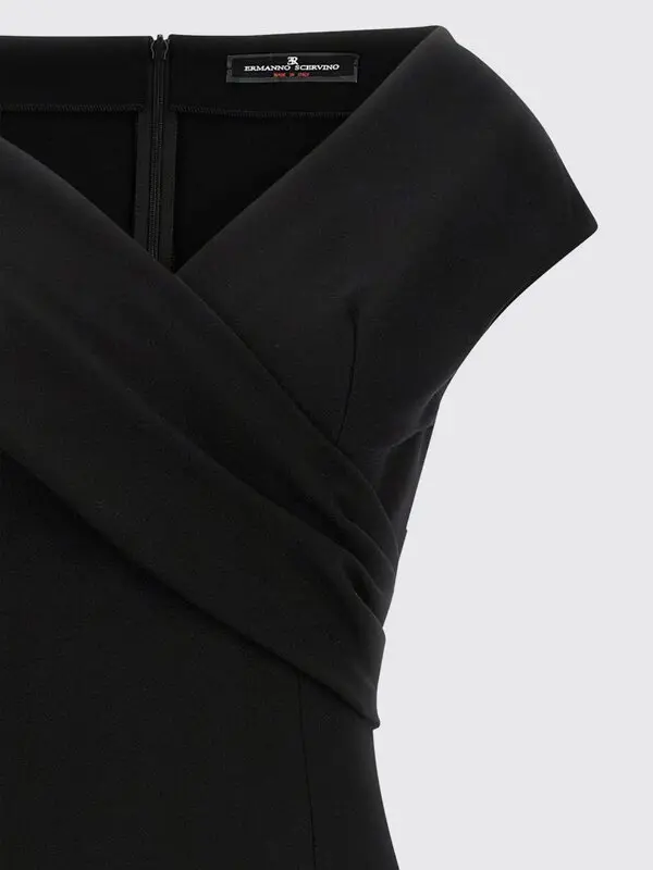Ermanno Scervino Draped Off-shoulder Midi Dress