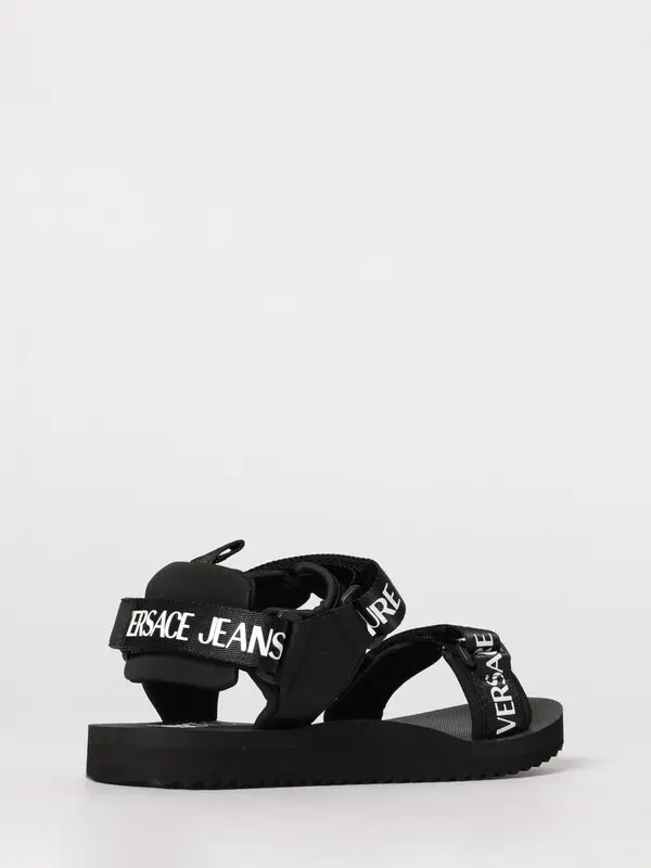 Versace Polyester Fabric Sandals With Printed Logo