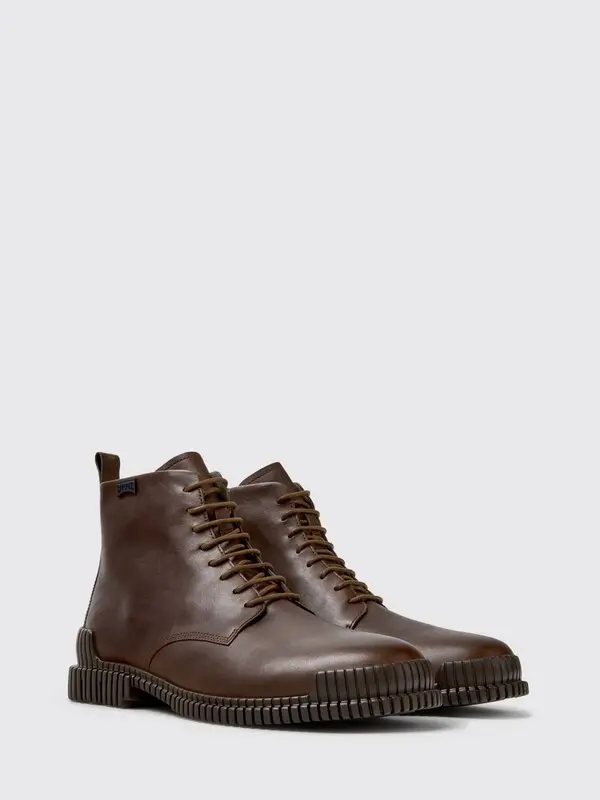 Camper Pix Lace-up Ankle Boots In Smooth Leather With Xl Extralight® Sole