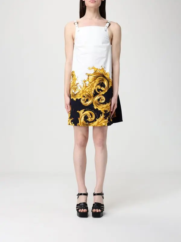 Versace Printed Stretch Cotton Dress