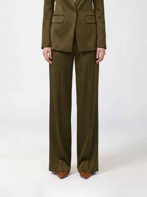 Max Mara Palazzo Trousers In Crêpe - Green