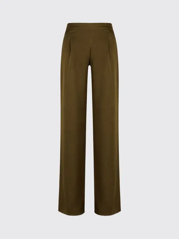 Max Mara Palazzo Trousers In Crêpe - Green