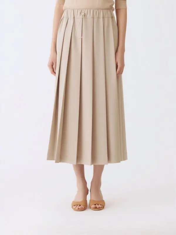 Fabiana Filippi Pleated Midi Skirt - Nude