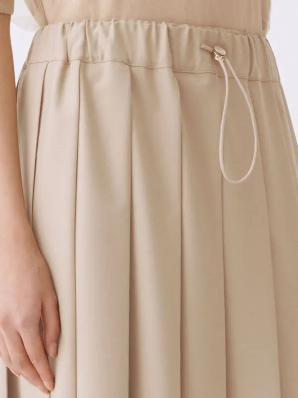 Fabiana Filippi Pleated Midi Skirt - Nude